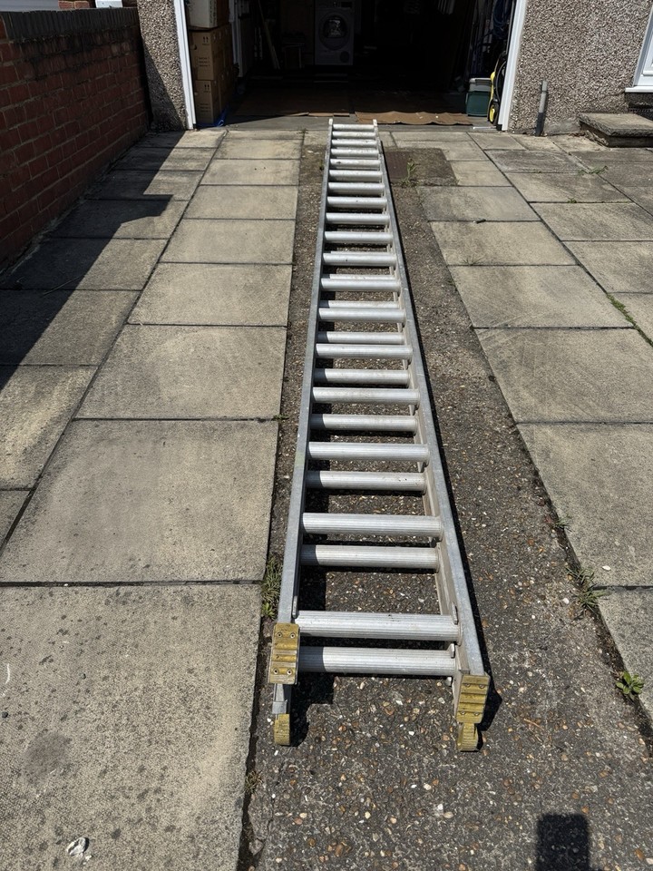 18 rung, Aluminium double section clima ladder. Buyer collects. | eBay UK