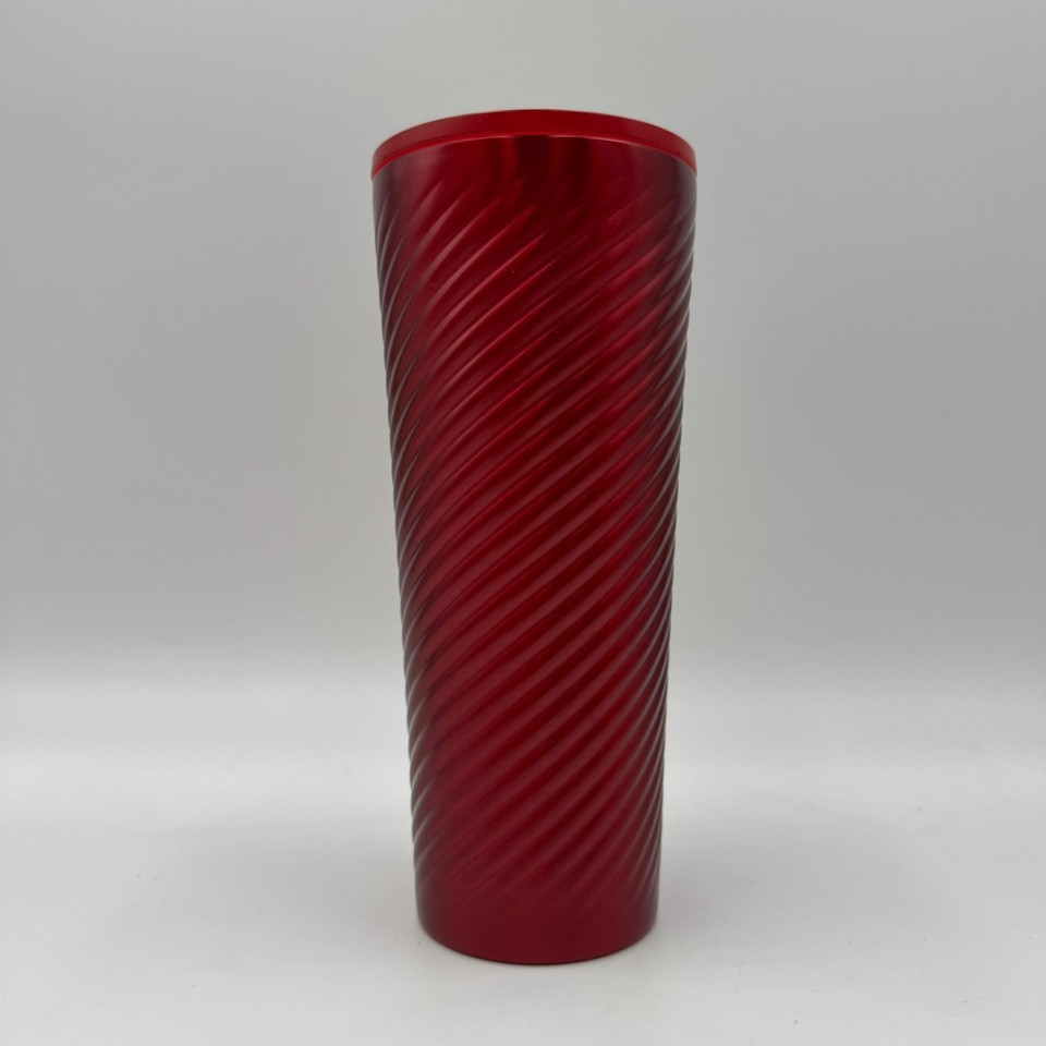Starbucks Red Candy Textured Stainless Steel Cold Cup 24oz NO STRAW | eBay