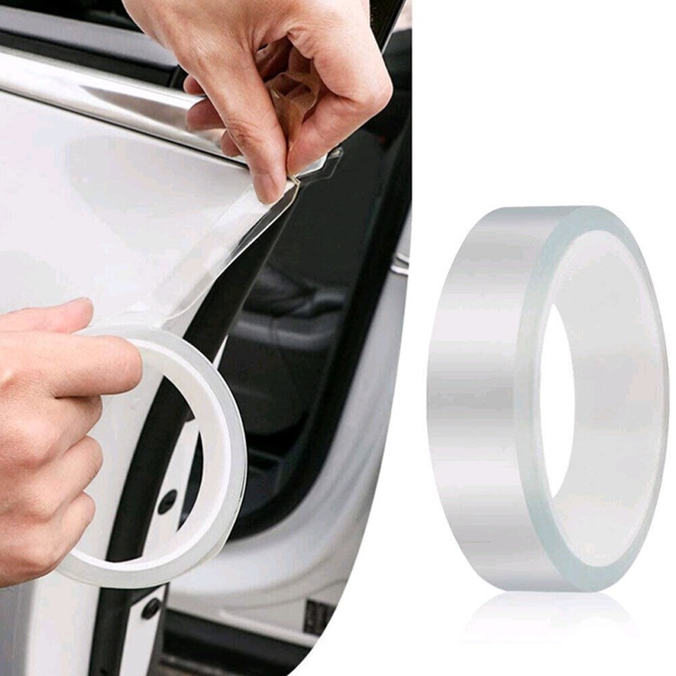 Anti-scratch Transparent Strip Car Door Protector Sill Scuff Cover ...