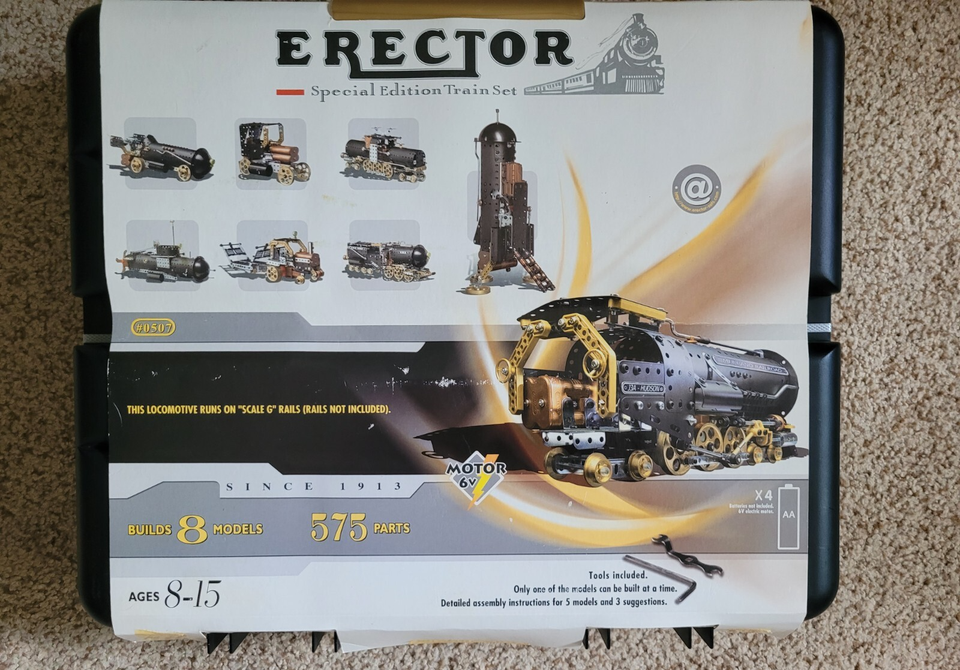 Erector Set #0507 Special Edition Locomotive Train Railroad Meccano ...