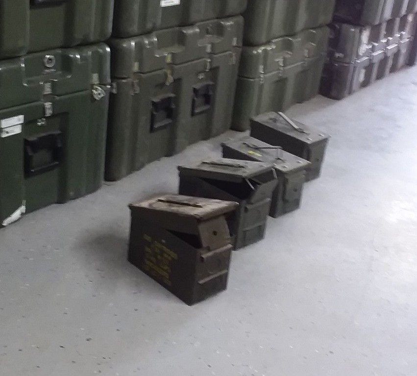 US Military Surplus 50 CAL M2A1 Ammo Cans LOT OF 10 Airtight Steel 12x6 ...