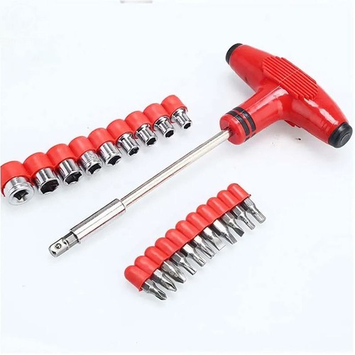 21Pcs/set Combination T-handle Wrench Multi-Function Phillips Torx ...