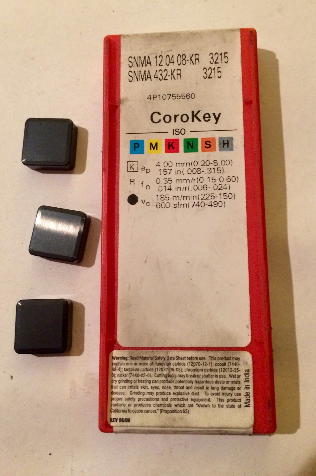 Sandvik Carbide Inserts: -SNMA 12 04 08-KR 3215 SNMA 432-KR - Qty 3 | eBay