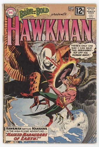 Brave And The Bold 43 DC 1962 GD VG Hawkman Hawkgirl Joe Kubert Garden ...
