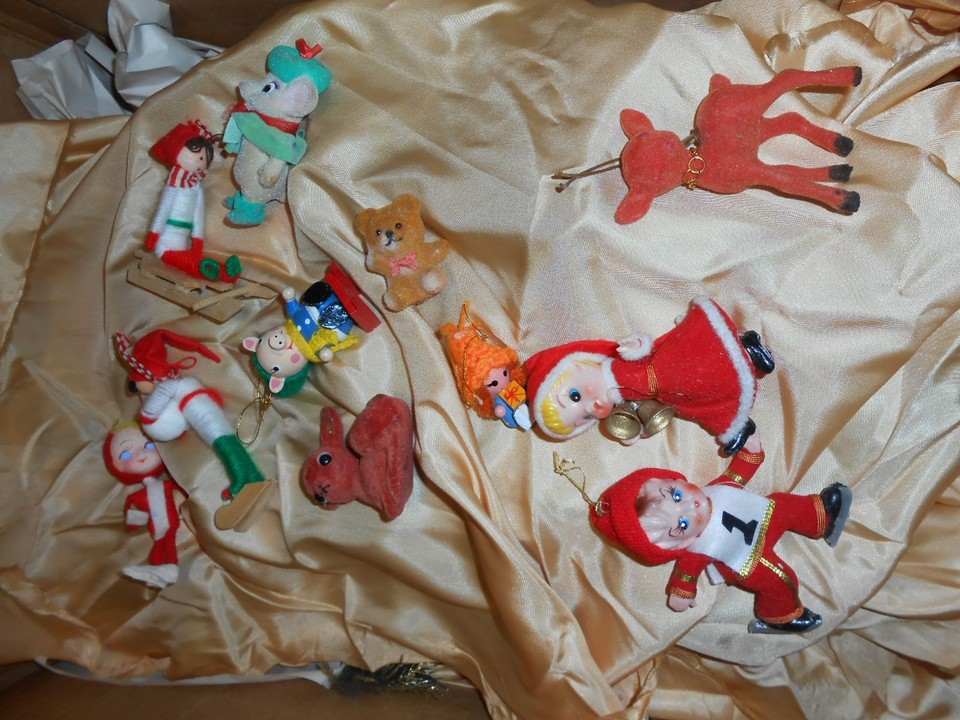 Humongous Box Lot of Old Vintage Christmas Tree Ornaments Approximately ...