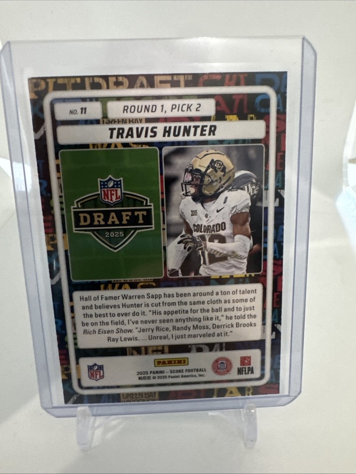 2025 Panini Score #11 Travis Hunter RC Rookie Card NFL Draft Jaguars ...