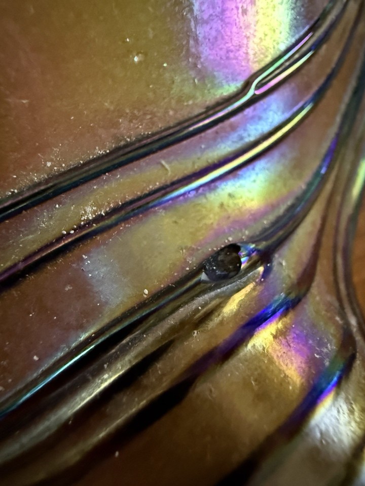 Set of 3 Art Glass Iridescent Light Pendants Signed Todd Phillips ...