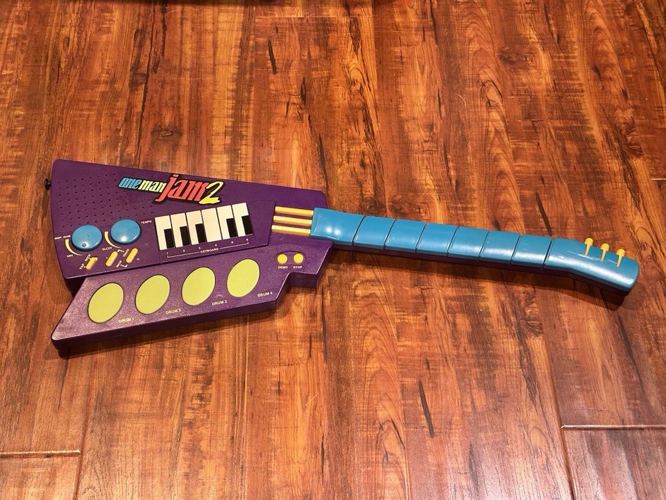 Vintage 1999 One Man Jam 2 MGA Toy Keyboard Drums Electronic Guitar ...
