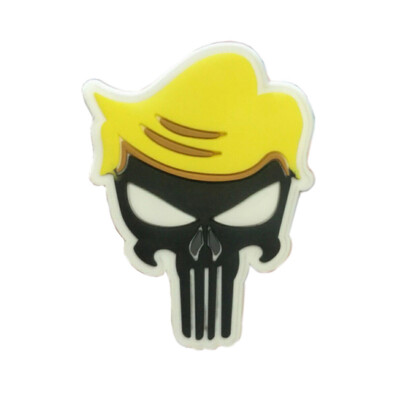 3D Pvc Skull Trump Glow in The Dark Rubber Hook&Loop Patch Badge Tan | eBay