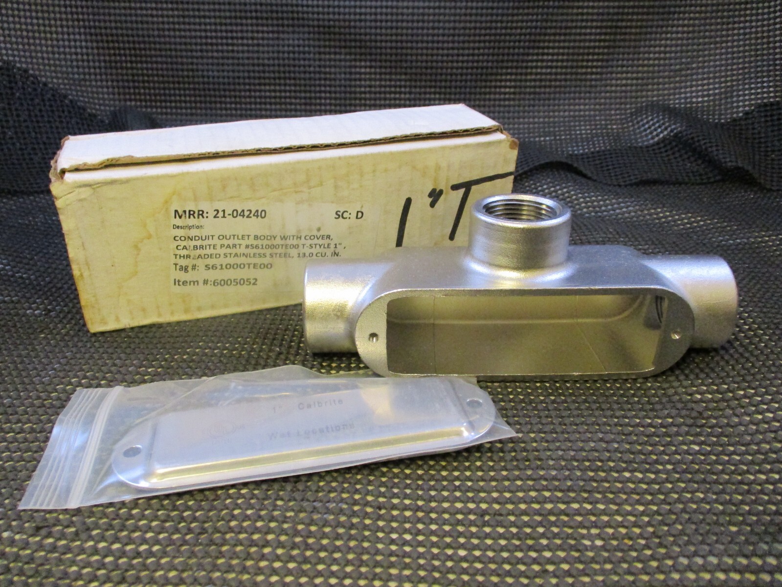 Calbrite S61000TE00 Stainless Condulet Tee 1in for sale online | eBay