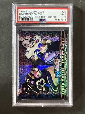 1994 Stadium Club Bowman's Best Emmitt Smith Bam Morris Refractor MINT ...