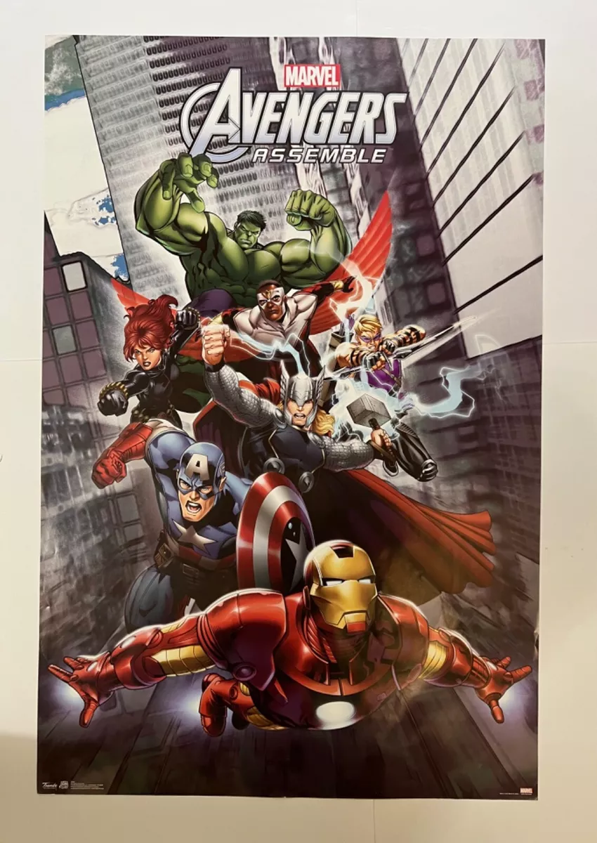 Avengers Assemble Cartoon Poster