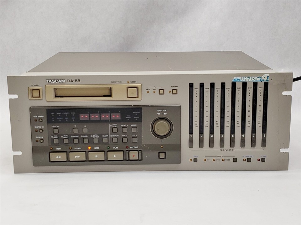 Tascam DA-88 Rack-Mount 8CH Digital Multi-Track Audio Recorder LOT 2 w ...