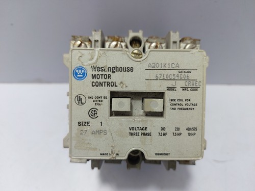 Westinghouse A201K1CA Electric Motor Contactor 6710C54G06 | eBay Australia