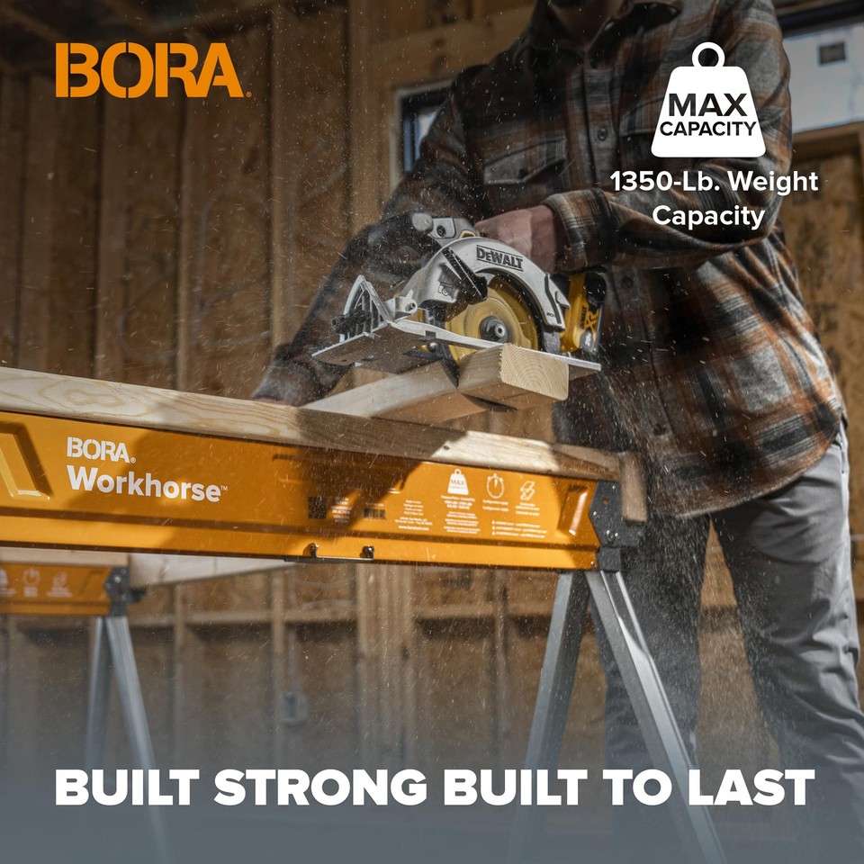 Workhorse Saw horses 2 pack Folding Heavy Duty Legs, Metal Saw horse ...