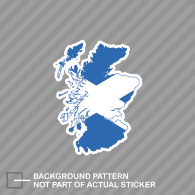 Scotland Shaped Scottish Flag Sticker Decal Vinyl st andrew's cross | eBay