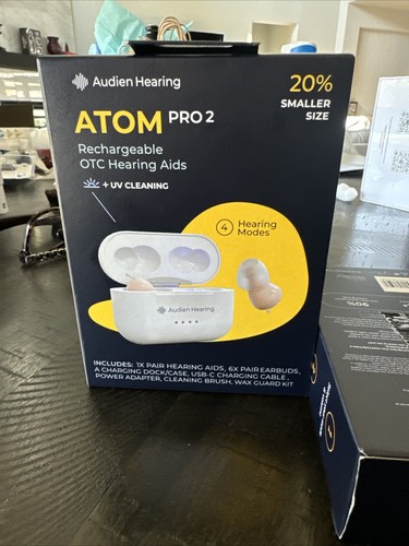 🔥🔥 Audien Hearing Atom Pro 2 Rechargeable OTC Hearing Aids. NEWLY ...