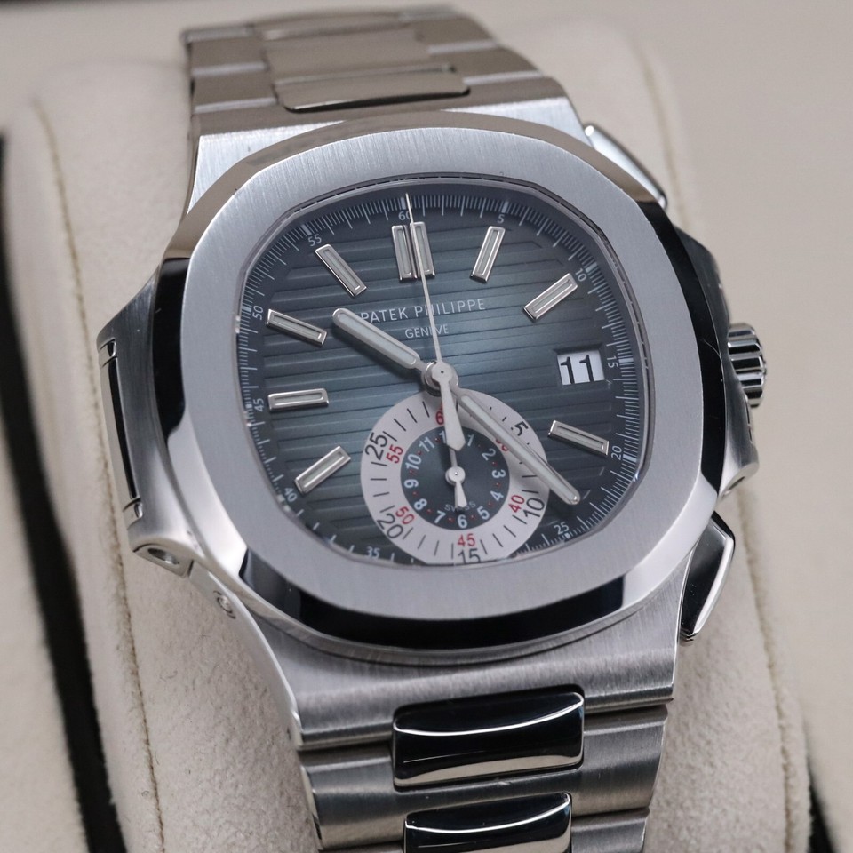 Patek Philippe Nautilus 5980/1A-001 Gradient Blue Dial Steel Bracelet ...