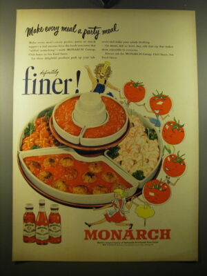 1950 Monarch Advertisement - Catsup, Chii Sauce and Sea Food Sauce | eBay