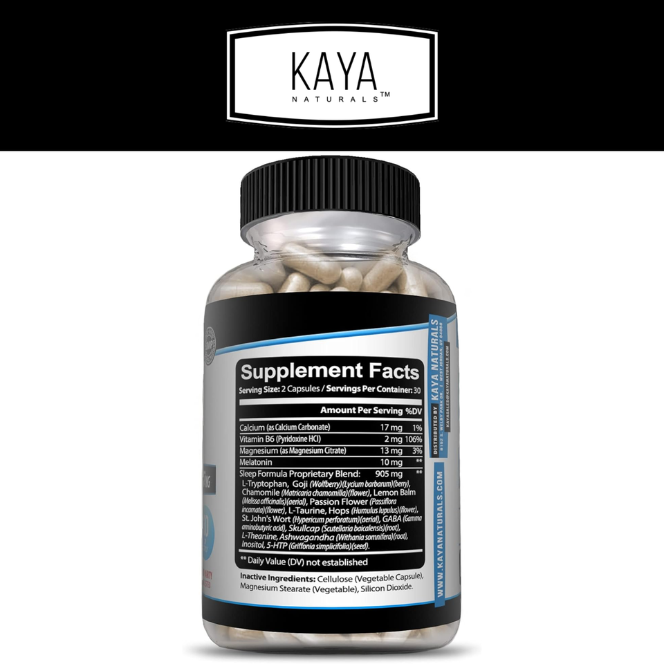 Deep Sleep Formula 60ct, Fall Asleep & Stay Asleep, Melatonin Sleeping ...