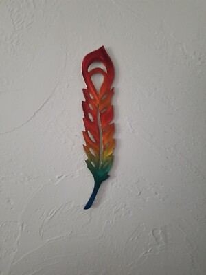 Metal Wall art feather plasma cut accent wall hanging abstract Painting ...