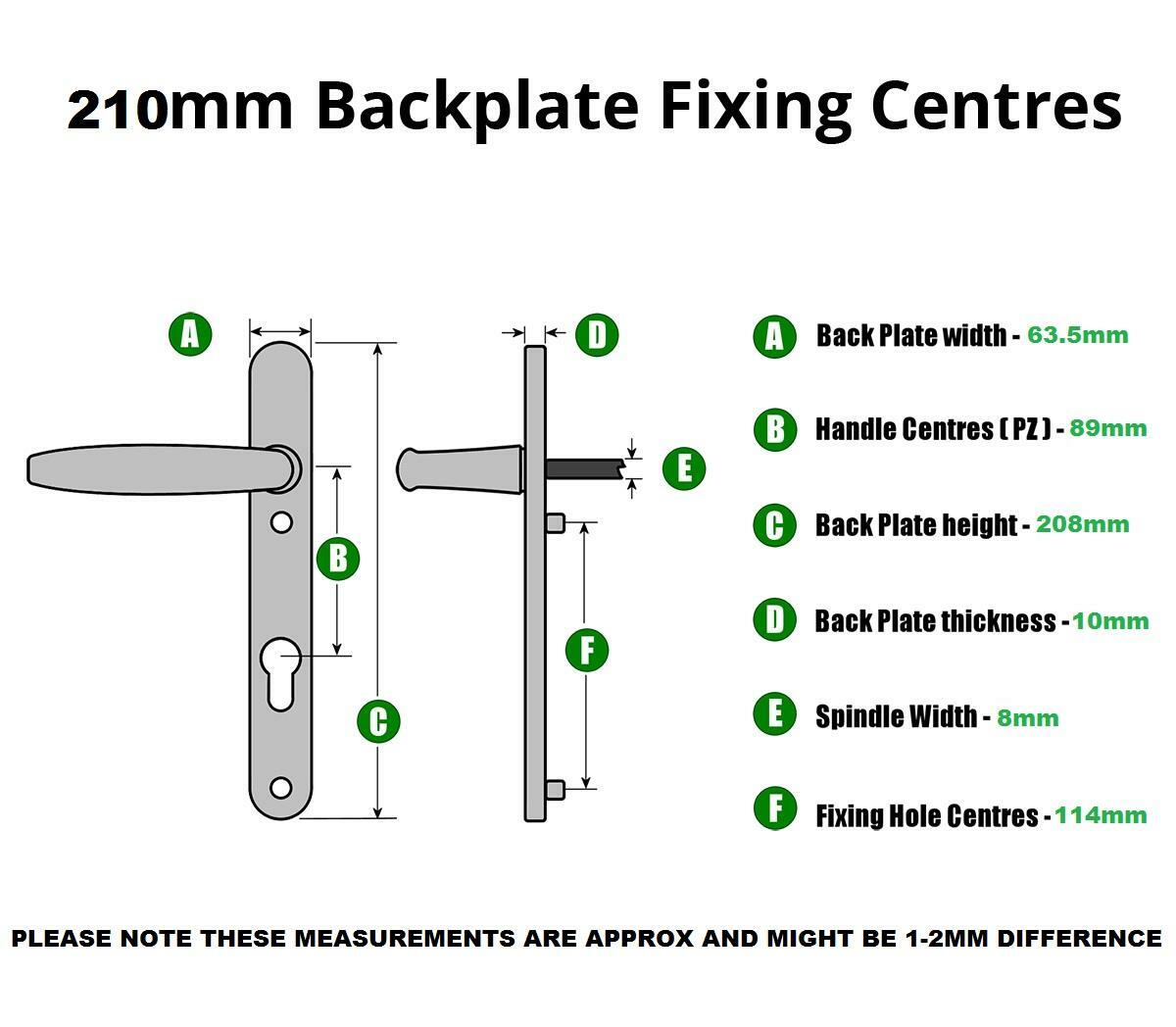 UPVC Door Handle Avocet Pioneer 92mm PZ Sprung Double Glazing Pair Set ...