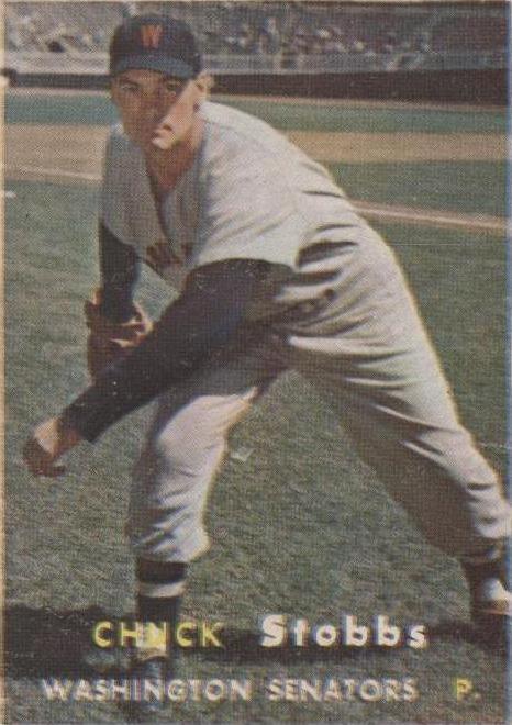 1957 Topps - Chuck Stobbs #101 No Dots in Upper Left Back Corner for ...