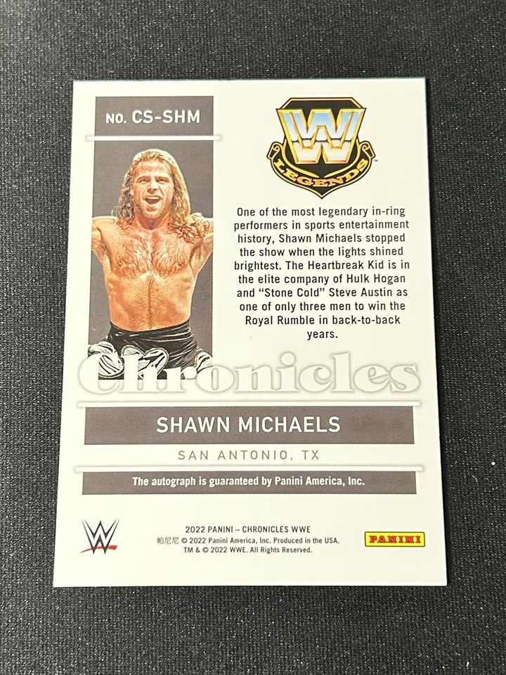 2022 Panini Chronicles Shawn Michaels Chronicles Autograph Gold 9/10 | eBay