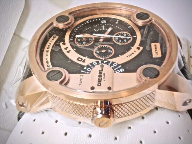 Diesel Mr. Daddy DZ7261 57mm Gold-Tone Stainless Steel Case with Black ...