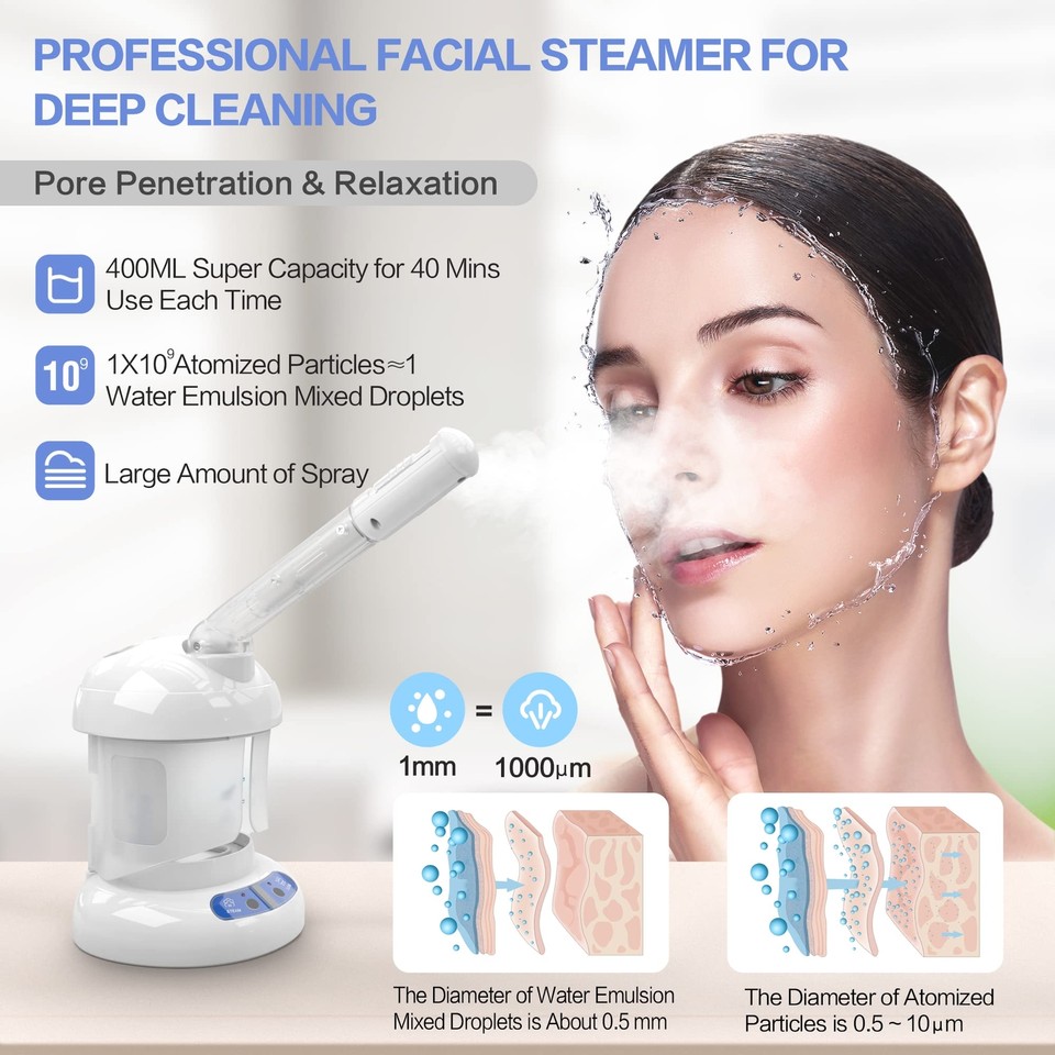 Kingsteam Facial Steamer - Ozone Steamer with Extendable Arm ...