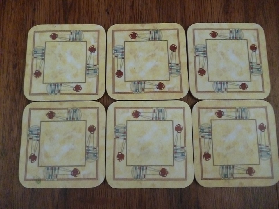 Castle Melamine Rennie Mackintosh Coasters - Made in Scotland | eBay UK