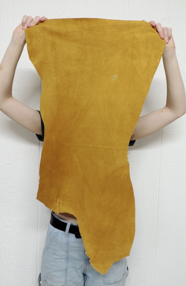 (6) Tan BUFFALO BISON Leather Hides for Moccasins Bags Buckskin ...