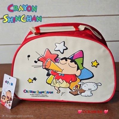 Super Kawaii Crayon Shin Chan Lunch Bag, Large Capacity, Insulated ...