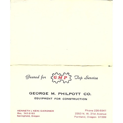 George M. Philpott Kenneth Gardner Portland Oregon Vintage Business ...