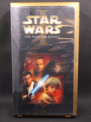 STAR WARS The Phantom Menace Gold Holographic Hard VHS Case | eBay
