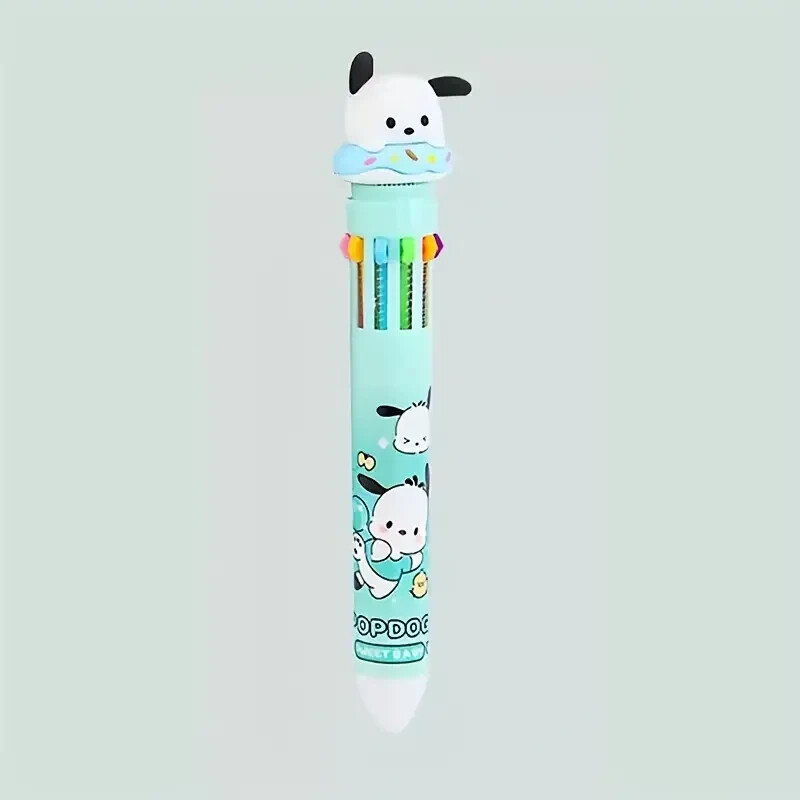 Sanrio Kulomi 10-color push-button 0.5mm round ball pen, quick-drying ...