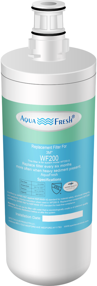 3-Pack Aqua Fresh WF200 Certified Under Sink Water Filter Fits Filtrete ...