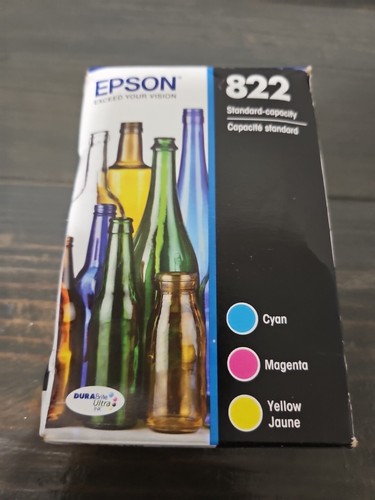 Epson 822 Standard-Capacity 3 Colors Ink Cartridges T822520-S Exp 01/28 ...