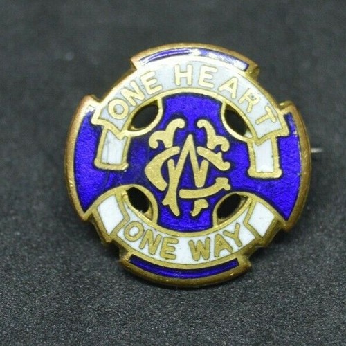 Vintage Wesley Guild Methodist One Heart One Way enamel badge by ZB&S ...