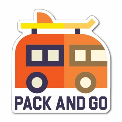 Pack And Go Sticker Decal Camping Campervan Adventure Outdoors Travel ...