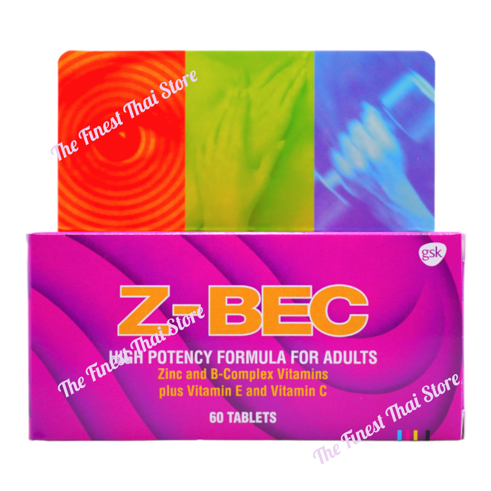 Z-BEC Multivitamins Zinc & B Complex High Potency Formula 60 Tablets x ...