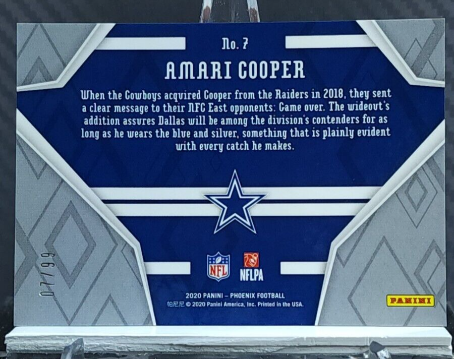 Amari Cooper 2020 Phoenix ORANGE SP /99 GAME OVER #7 - Cowboys | eBay