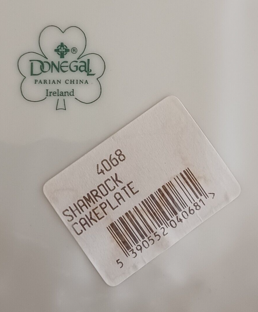 Donegal Irish Parian China Shamrock Cake Plate Ireland 9.75"x8.7" | eBay