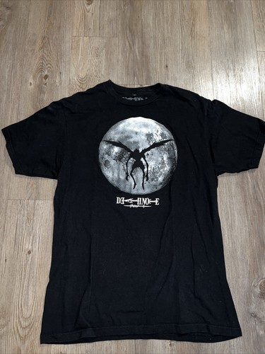 Death Note Mens Ryuk Moon With Logo Black T Shirt Size Large Anime ...