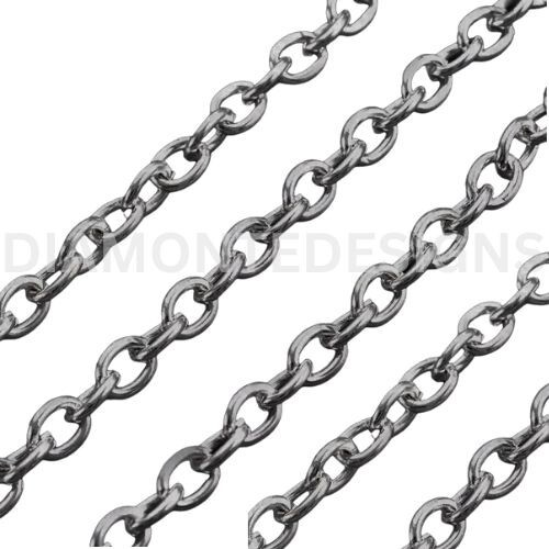 2 Mtr's - Gun Metal Colour Cable Chain 5mm x3.5mm Jewellery Beading Q53 ...