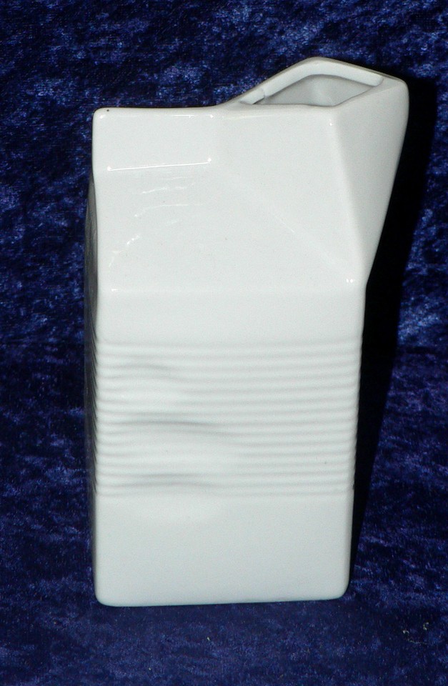 Milk carton shaped jug off white ceramic decorated with cows. 2 sizes 3 ...