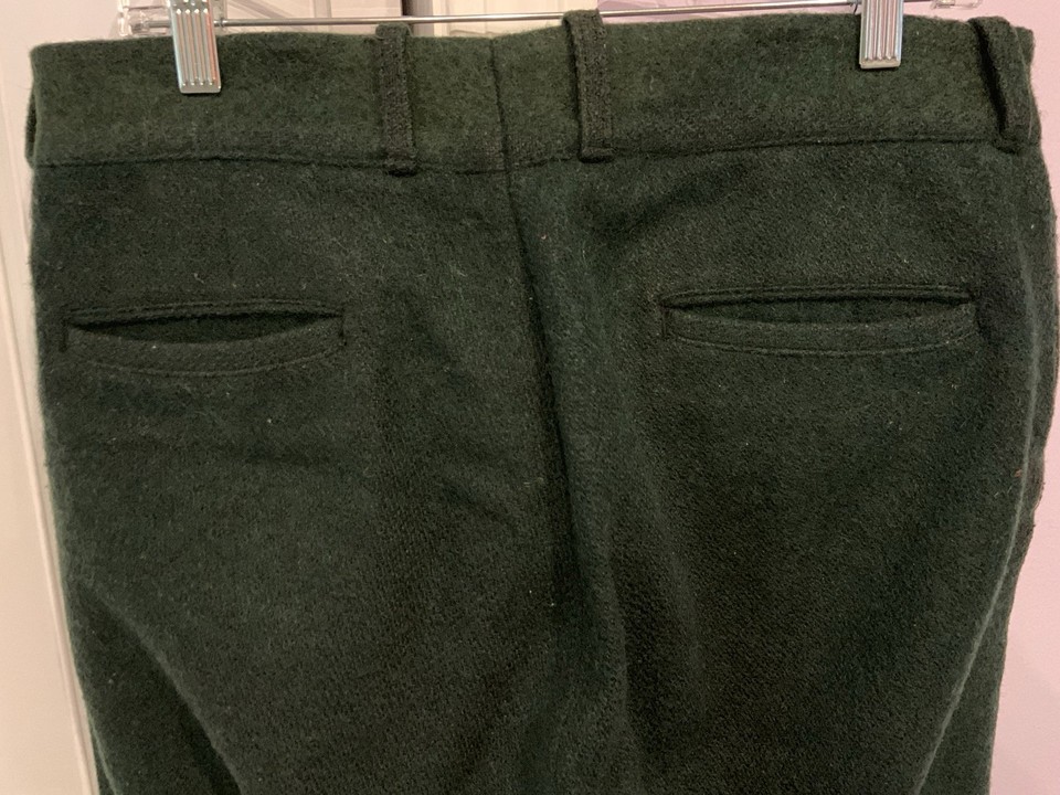 Vtg Johnson Woolen Mills Vermont 100% Wool Green Hunting OutdoorPants ...