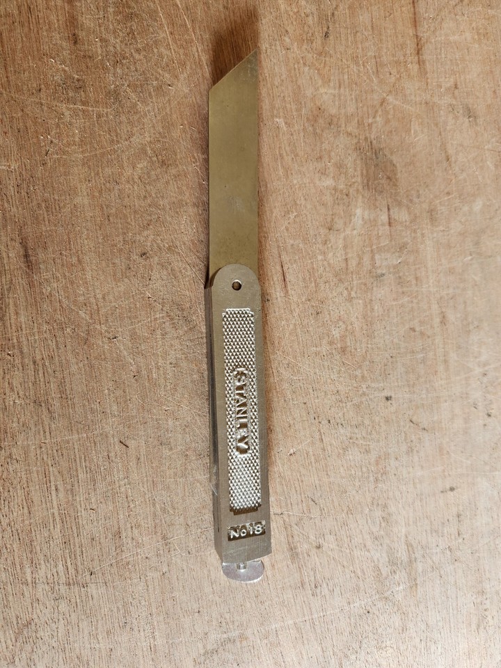 Stanley No 18 Bevel Sliding T-Square Metal Knurled Grip USA 8" Blade ...