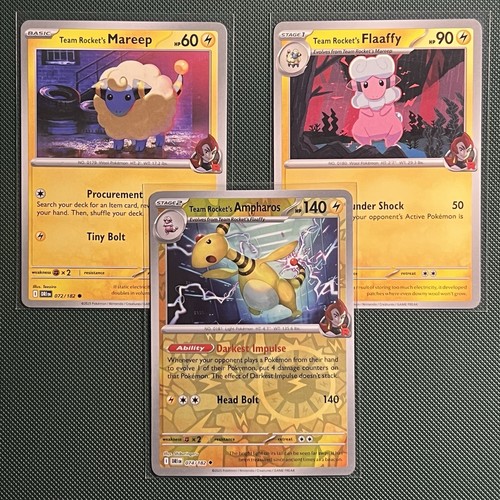 Team Rocket Mareep, Flaaffy, Ampharos – Evolution Line – DRI Pokémon ...