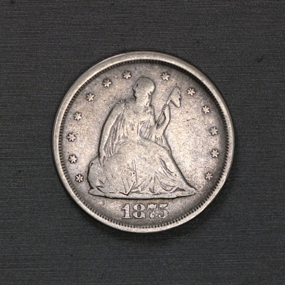 1875-S 20c Seated Liberty Twenty Cent Piece 1875 San Francisco Mint ...